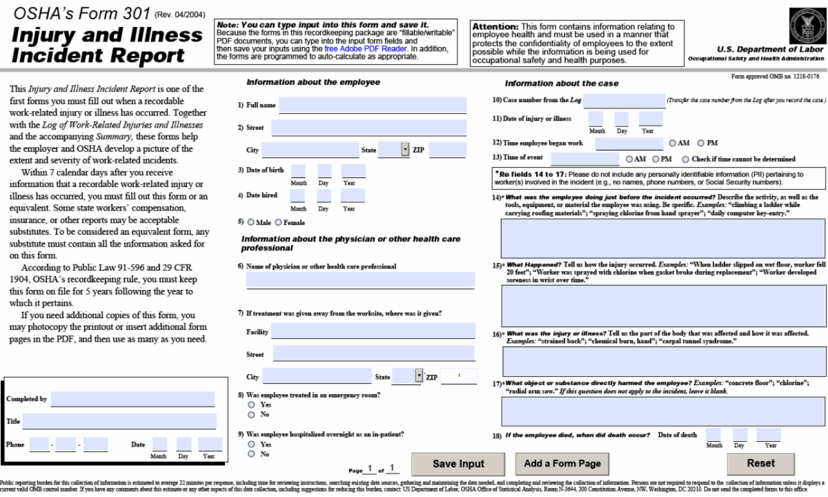 OSHA Reporting Deadline March 2, 2020 (Next Monday!) | Safety and Risk ...